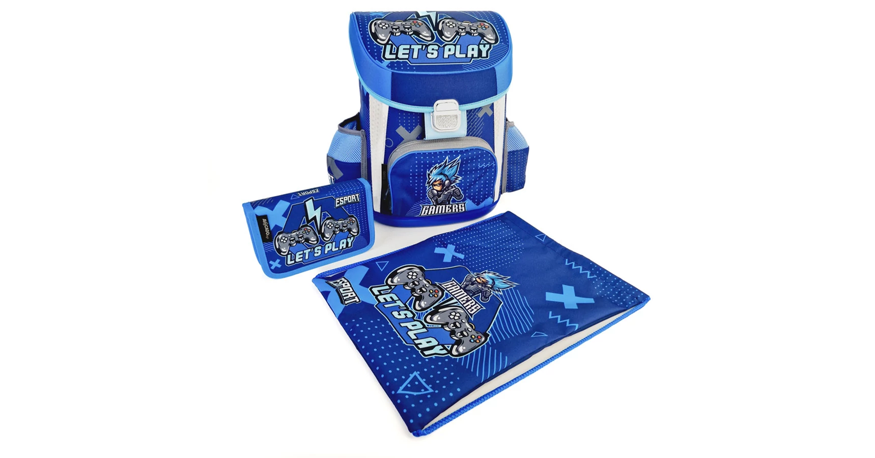 Iskolatáska 3 db-os szett Prémium Avocado Gamer Esport - Lizzy Card ...